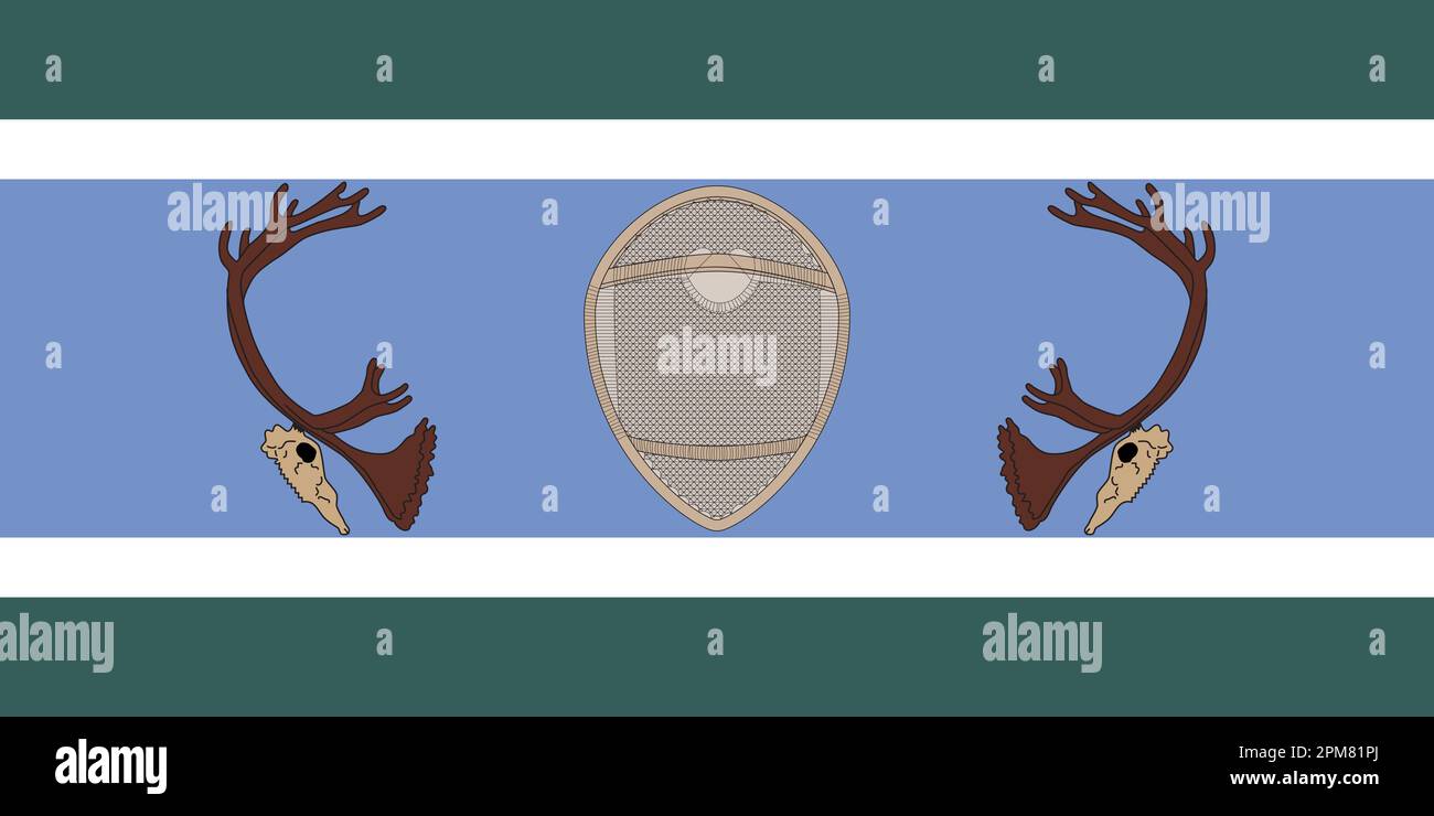 flag of Native Canadian peoples Innu people. flag representing ethnic ...