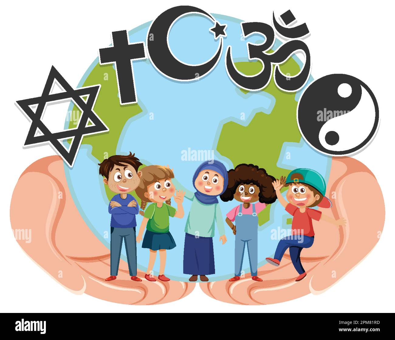 Group of Israeli children illustration Stock Vector Image & Art - Alamy