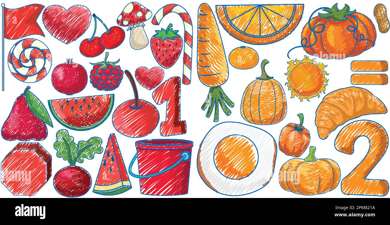 Pencil Colour Sketches Of Objects