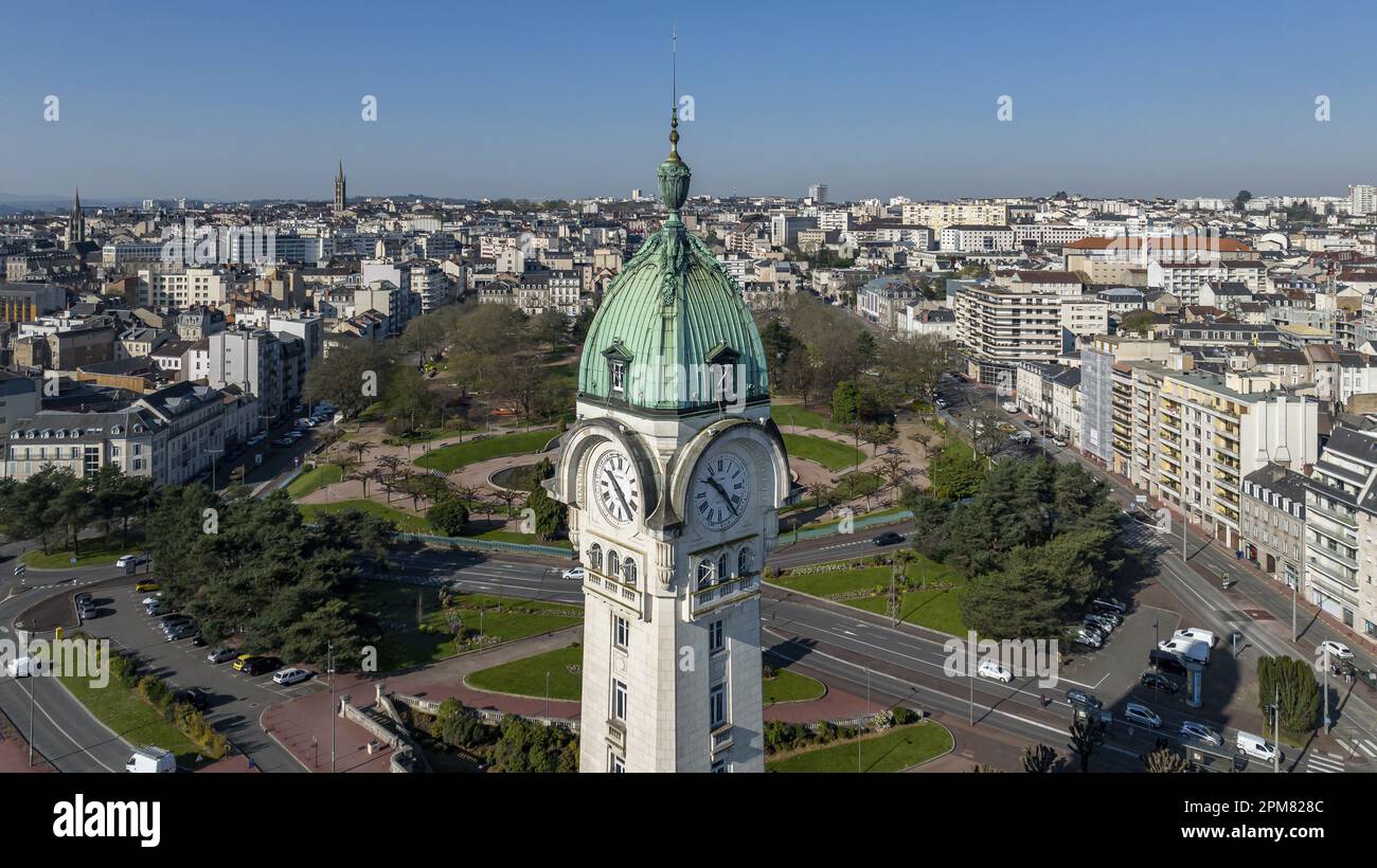 France, Haute-Vienne (87), Limoges, town of Limoges, Gare SNCF, View of day (aerial view Stock ...