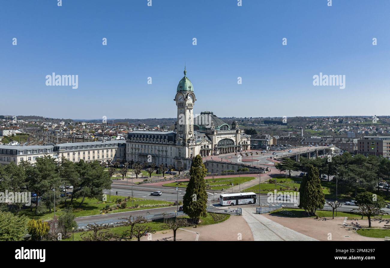 France, Haute-Vienne (87), Limoges, town of Limoges, Gare SNCF, View of day (aerial view Stock ...