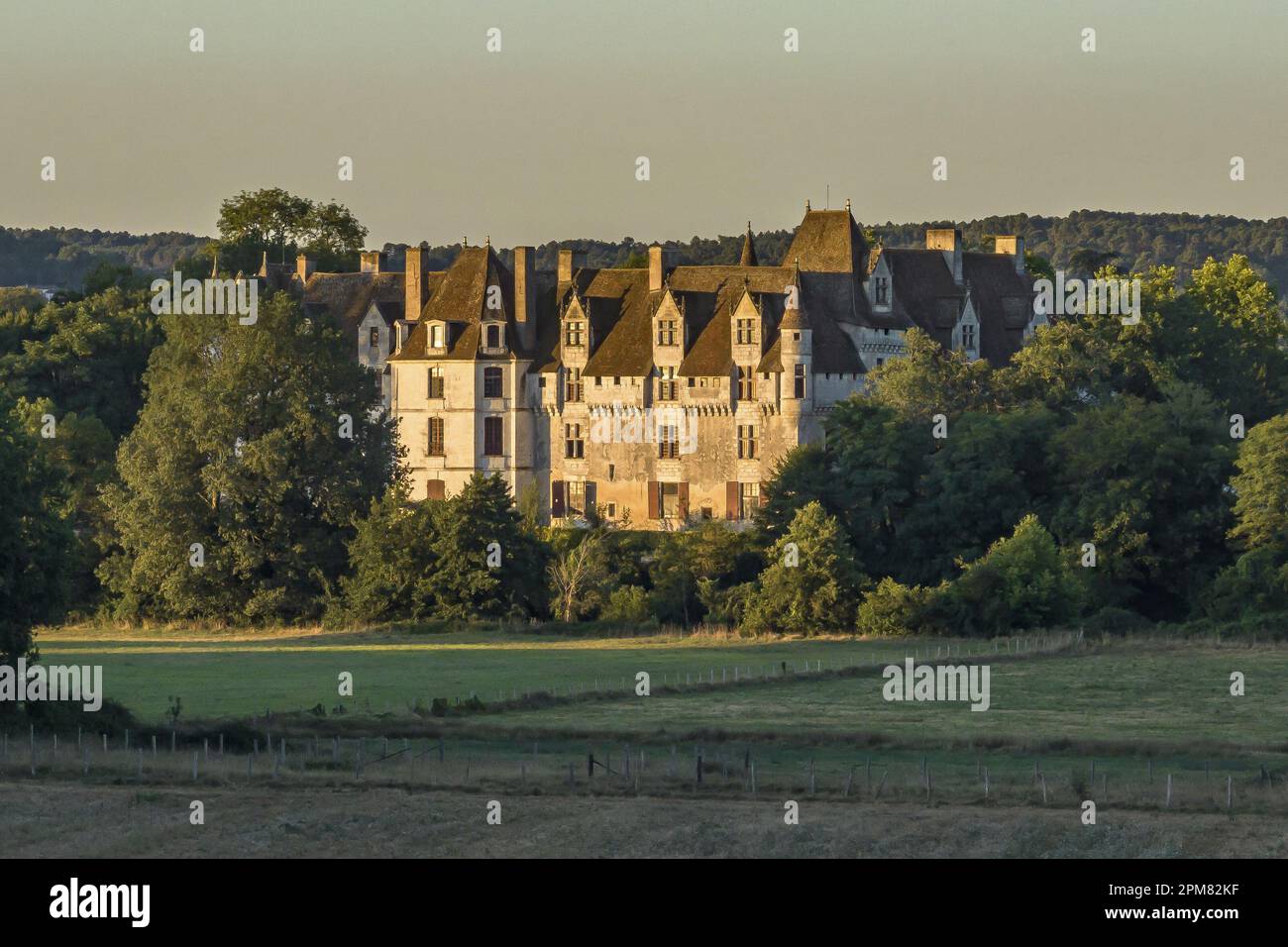 France, Dordogne, White Perigord, Neuvic, Castle of Neuvic Stock Photo ...