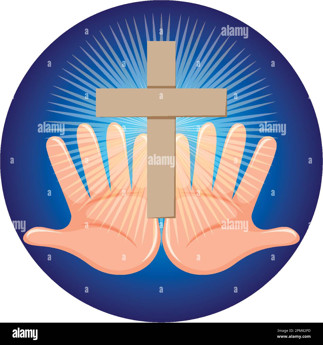 Human hands and religion faith sign illustration Stock Vector Image ...