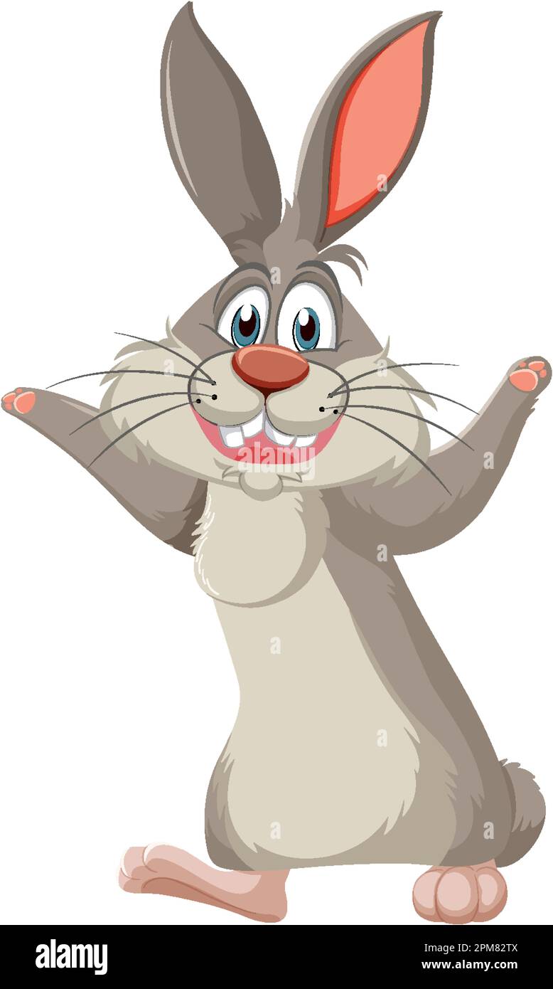 Funny Rabbit Cartoon Character illustration Stock Vector Image & Art ...