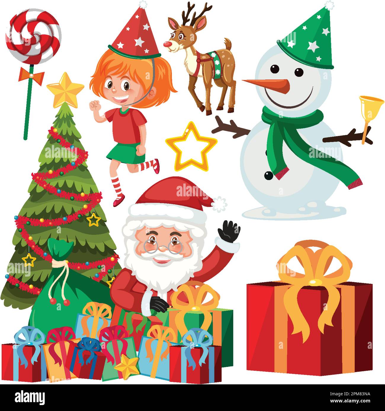 Set of Christmas element illustration Stock Vector Image & Art - Alamy