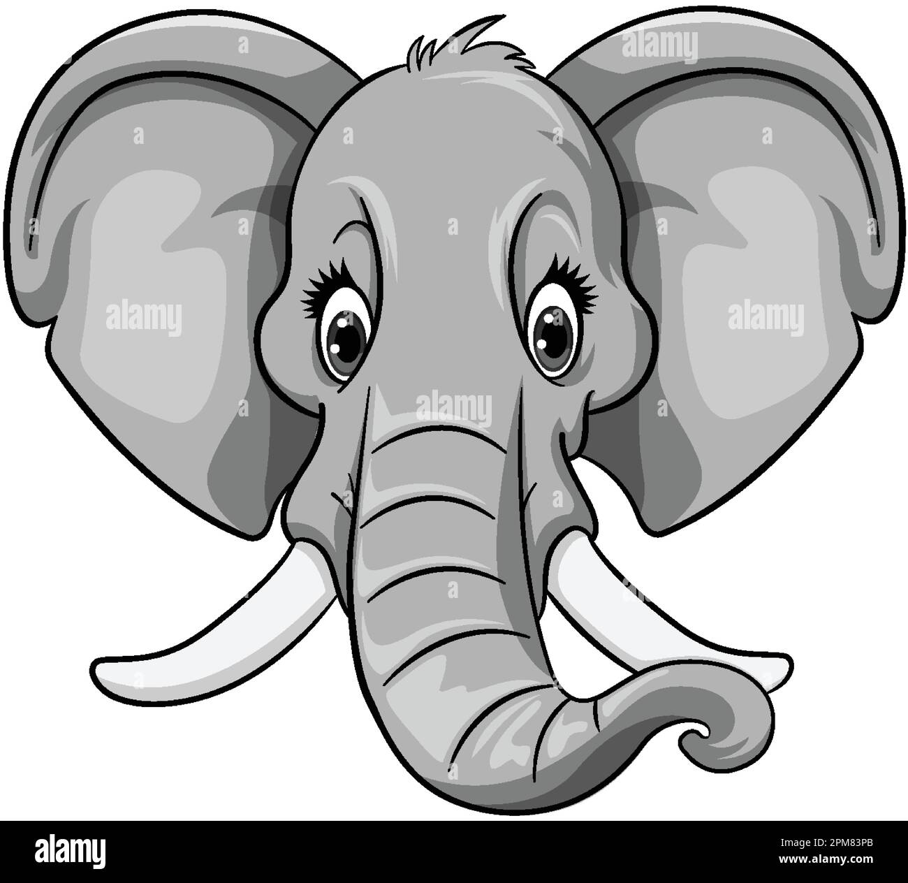 Cute Elephant In Cartoon Style illustration Stock Vector Image & Art ...