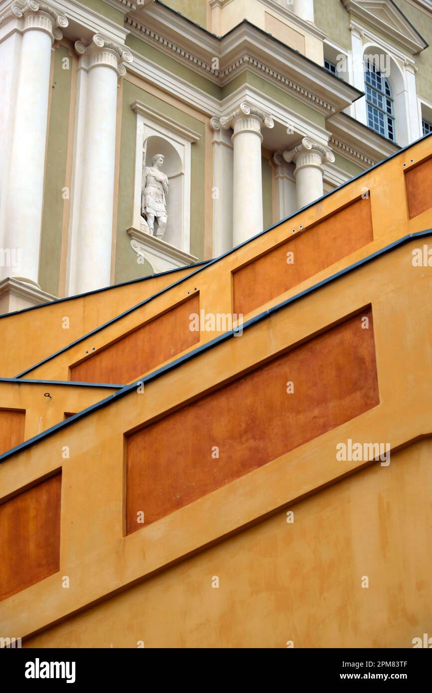 France, Alpes Maritimes, Menton, old town, Saint Michel ramp going up ...