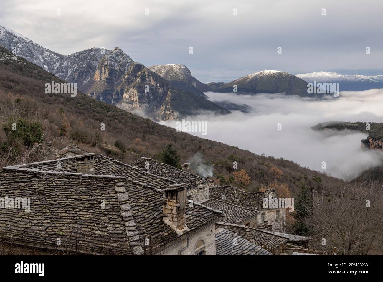 Greece, Epirus region, Zagorohoria Mountains, Vikos-Aoos Gorge National ...