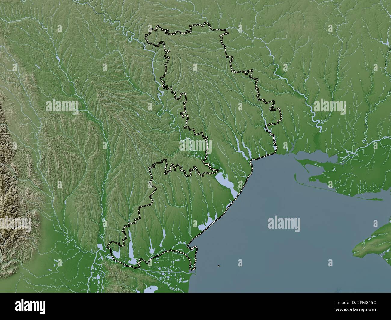 Odessa, region of Ukraine. Elevation map colored in wiki style with ...