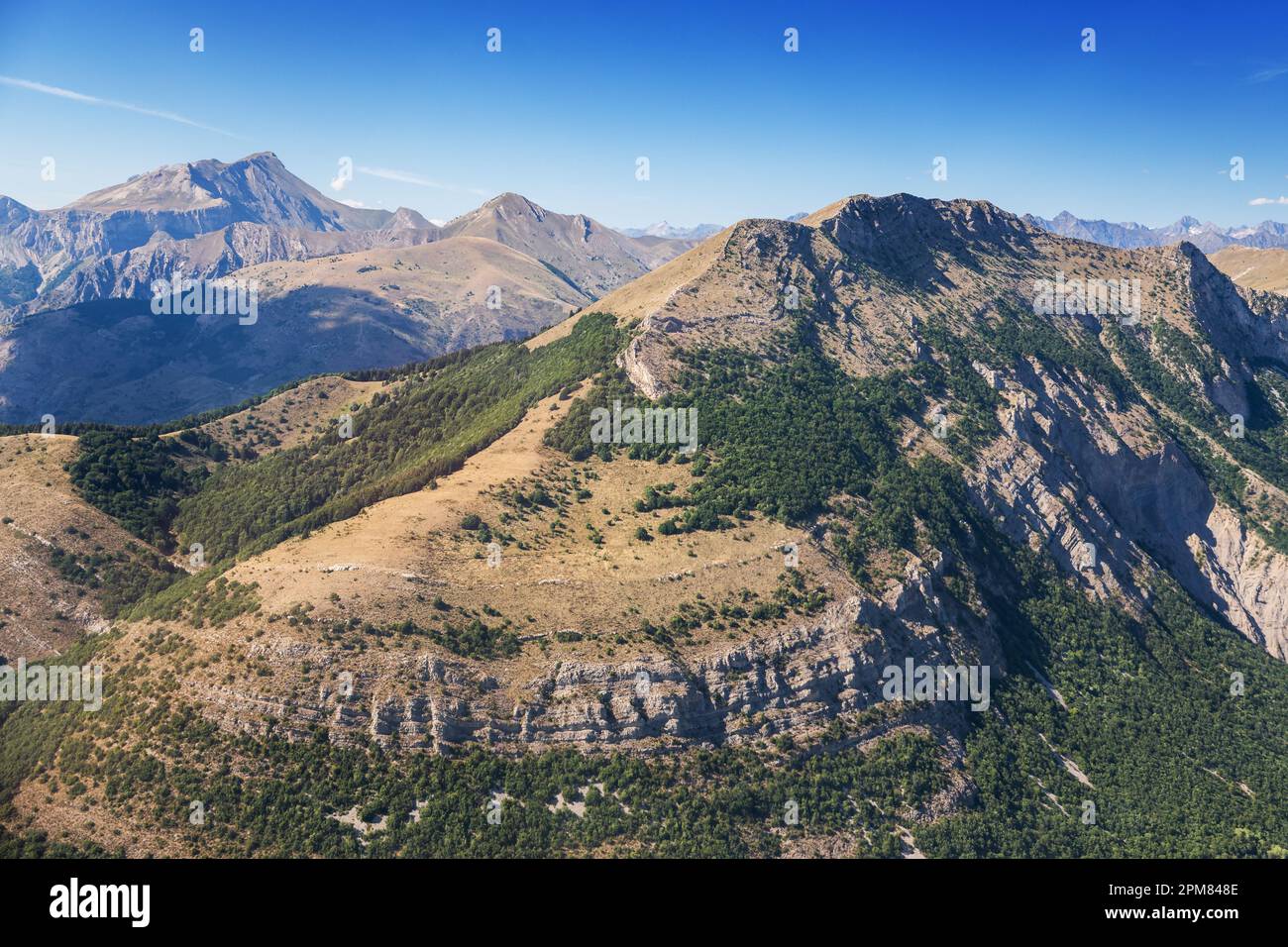France, Hautes Alpes, Gap, Massif du Dévoluy (aerial view Stock Photo ...