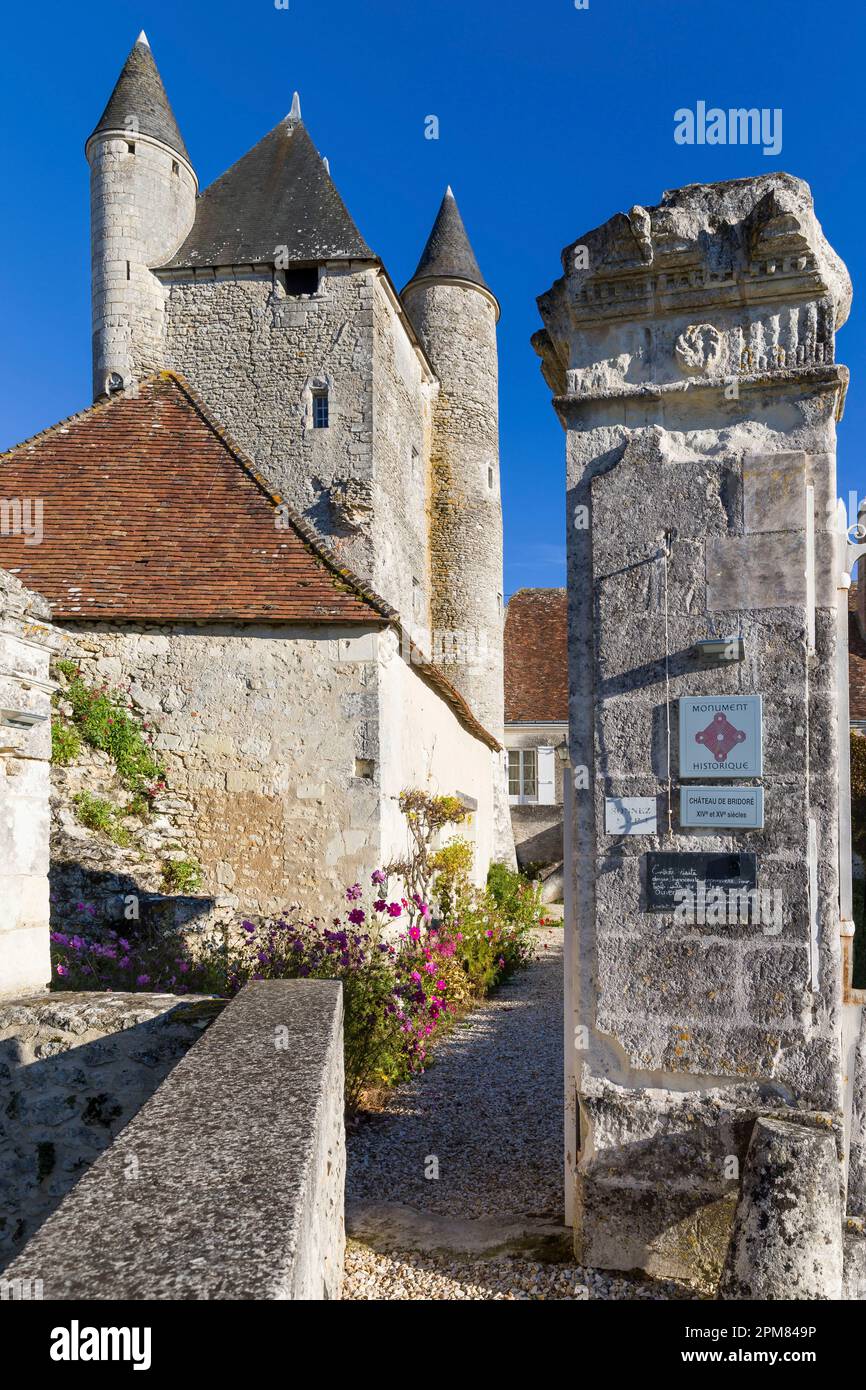 France, Indre et Loire,Bridoré, Bridoré castle (15th century Stock ...