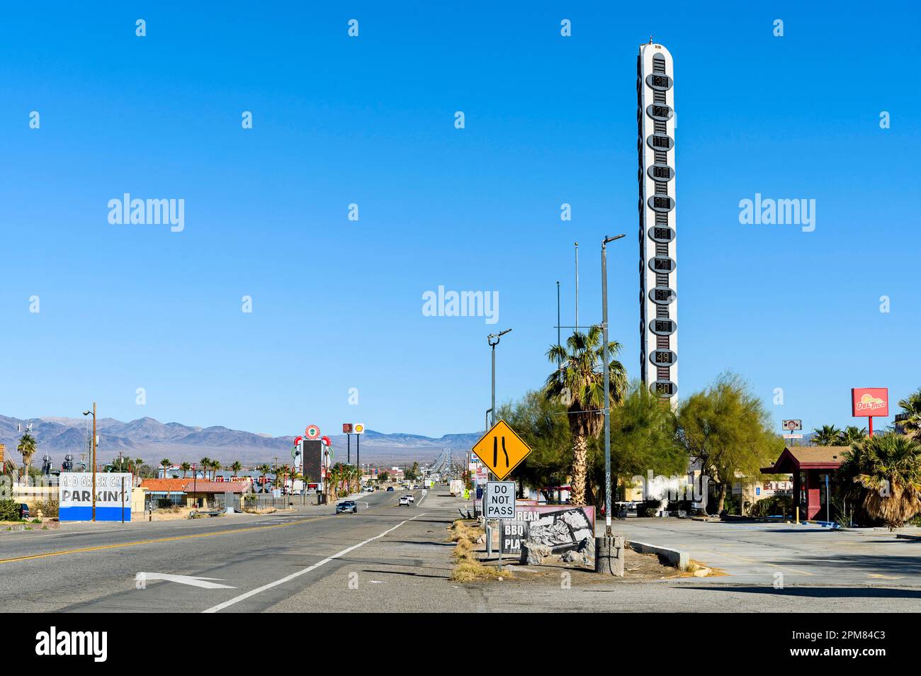 United States, California, Greater Palm Springss region, baker city and ...