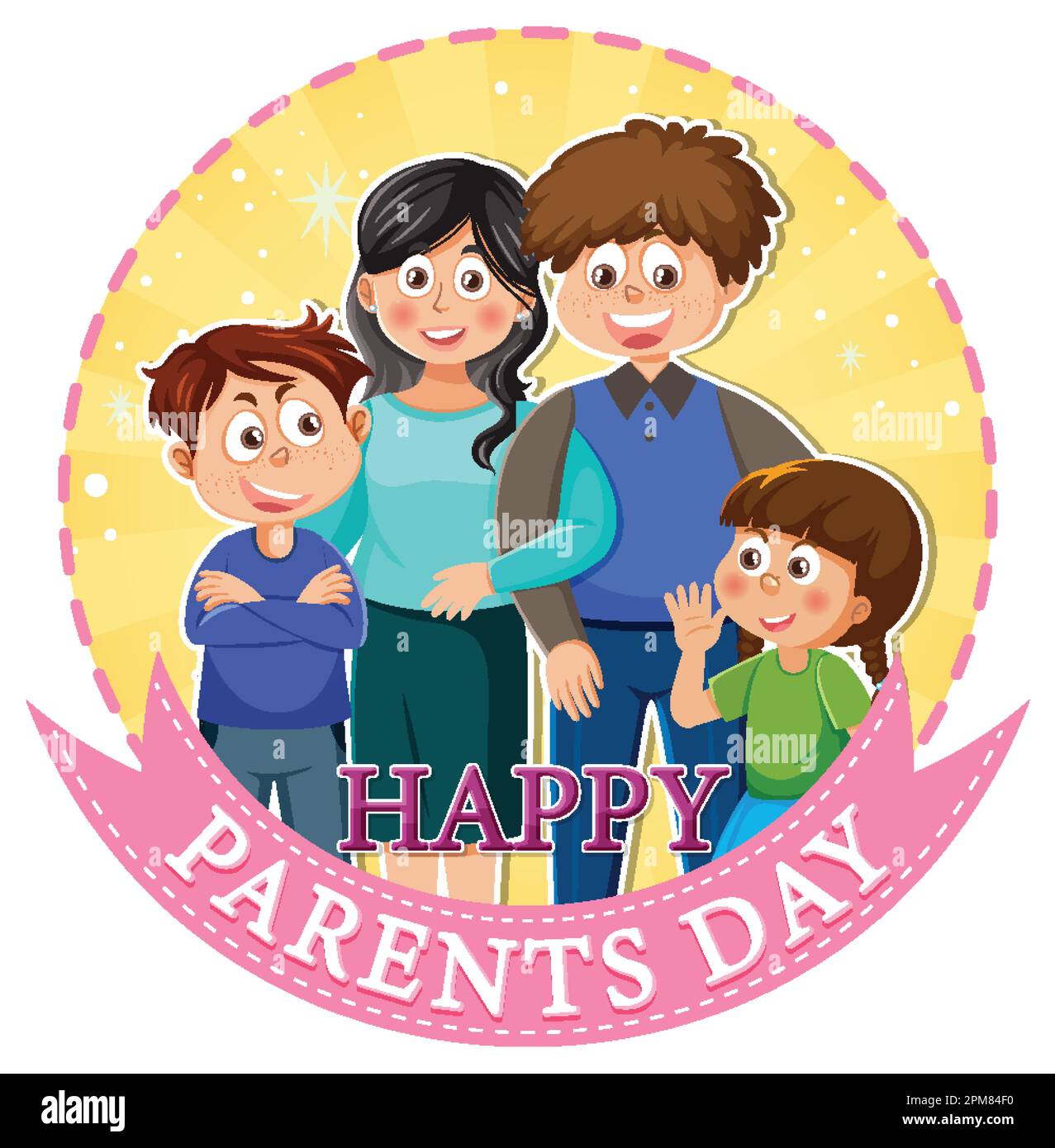Happy parent day banner illustration Stock Vector Image & Art - Alamy