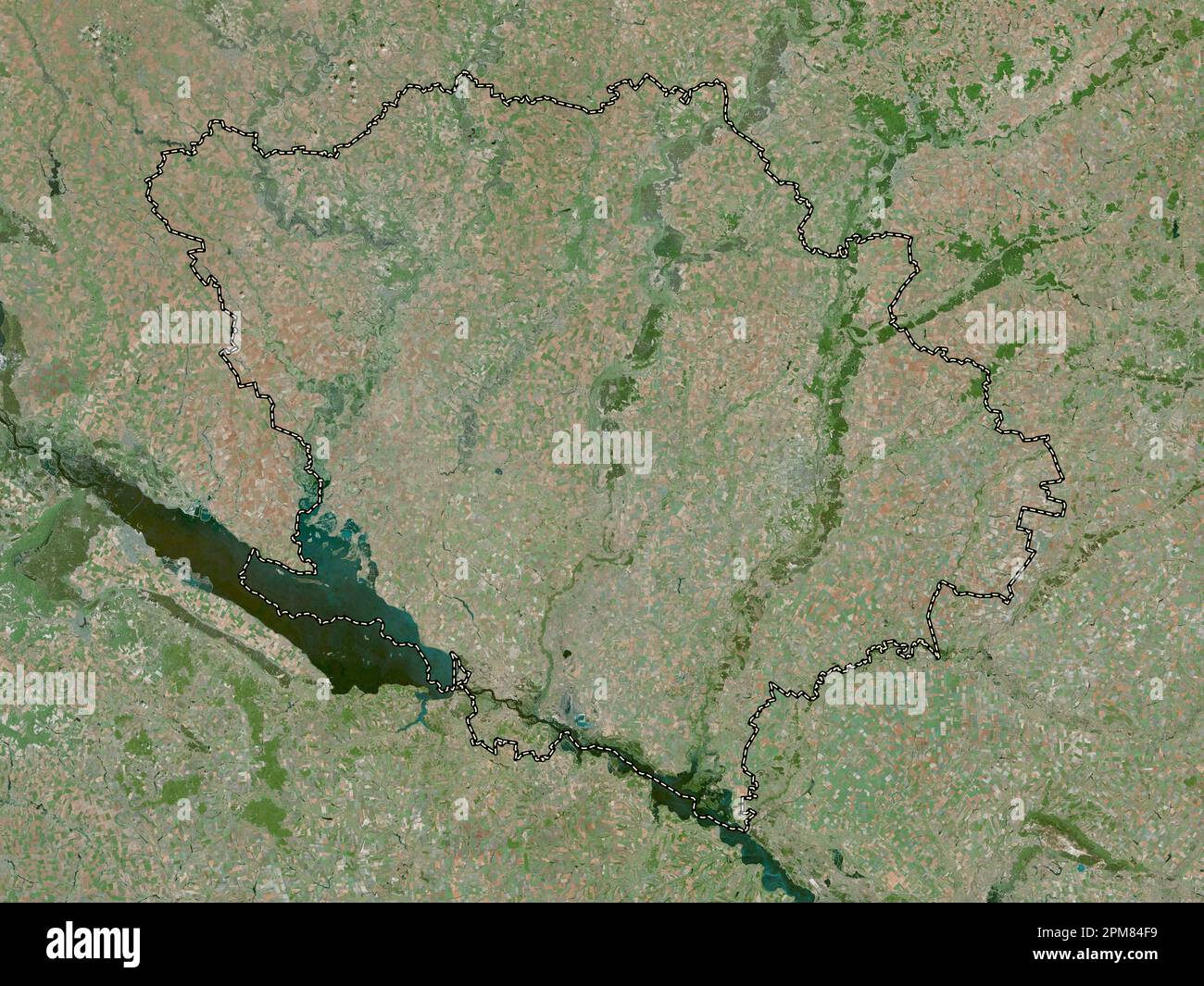 Poltava, region of Ukraine. High resolution satellite map Stock Photo ...