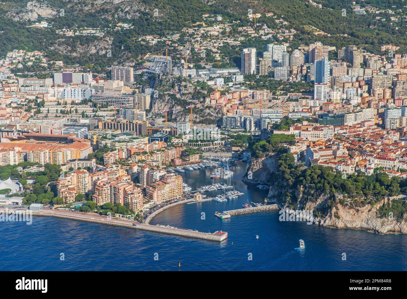 Principauté de Monaco, Le Rocher (aerial view Stock Photo - Alamy
