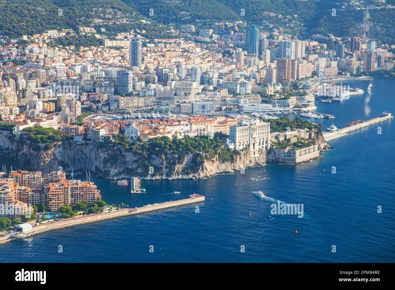 Principauté de Monaco, Le Rocher (aerial view Stock Photo - Alamy