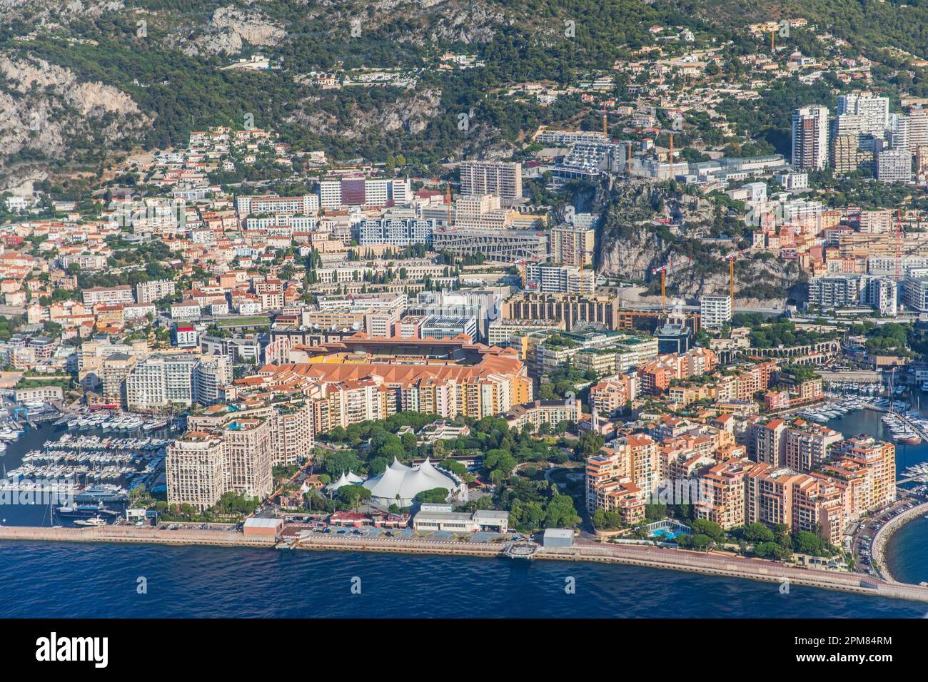 Principauté de Monaco, Le Rocher (aerial view Stock Photo - Alamy