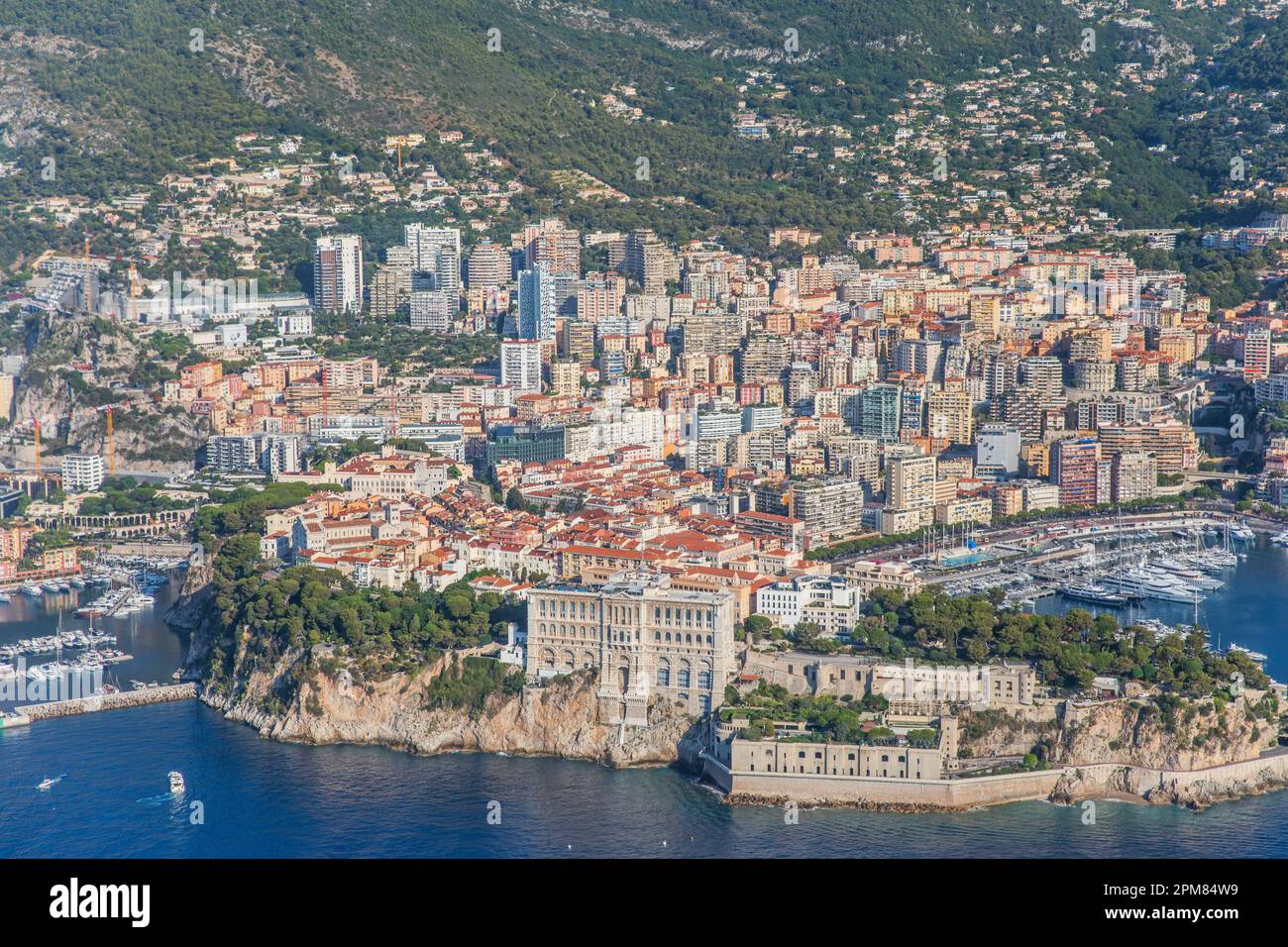 Principauté de Monaco, Le Rocher (aerial view Stock Photo - Alamy