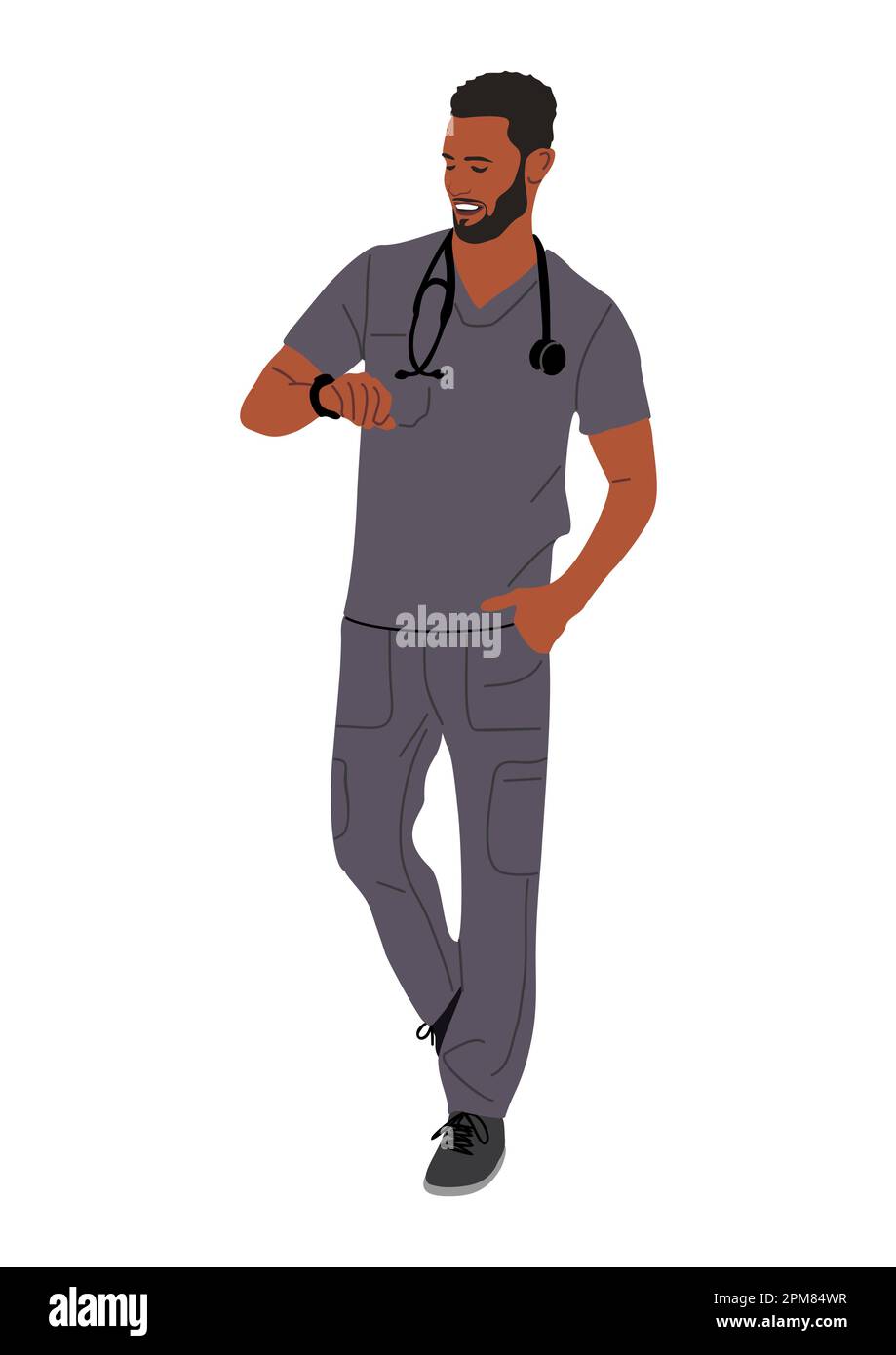 Young man doctor avatar Cut Out Stock Images & Pictures - Alamy