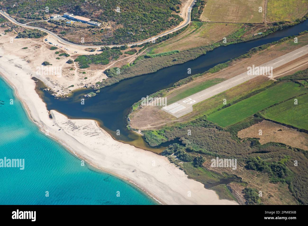France, Corse du Sud, Propriano airfield (aerial view Stock Photo - Alamy