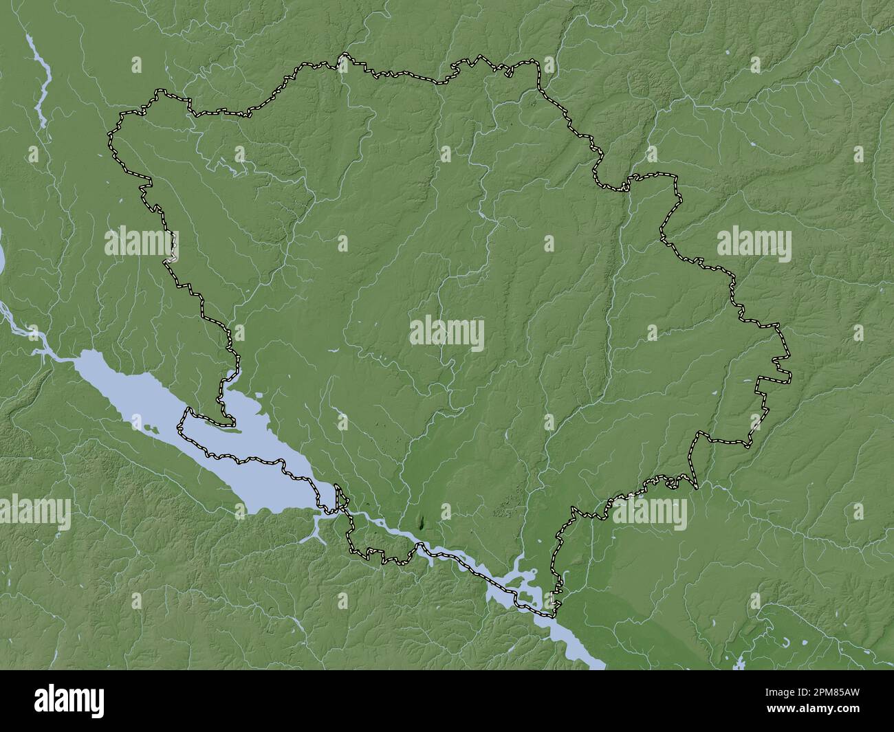 Poltava, region of Ukraine. Elevation map colored in wiki style with ...
