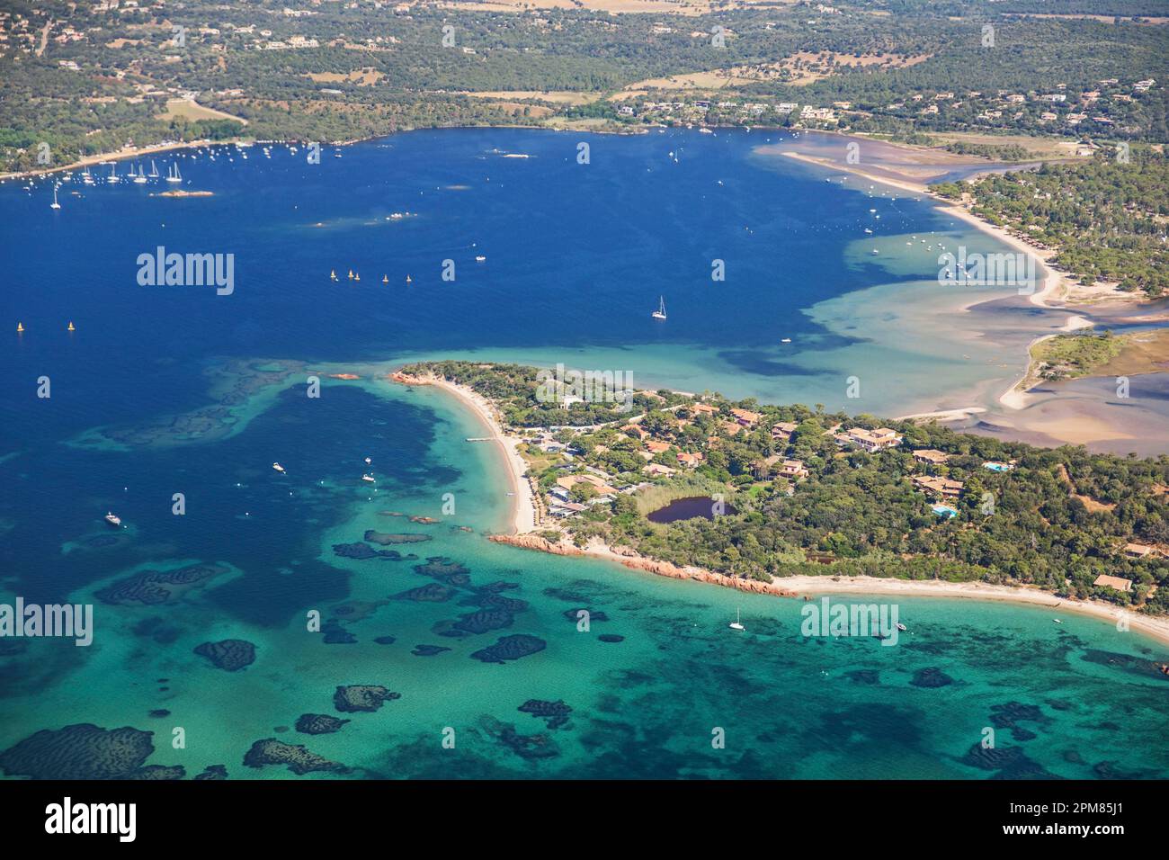 France, Corse du Sud, Golfe de Porto Vecchio, Porto Vecchio, Cala Rossa ...