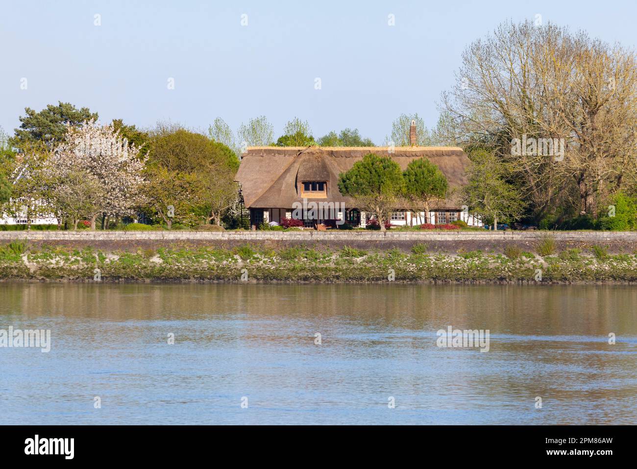 France, Seine Maritime, Yainville, banks of the Seine river ...