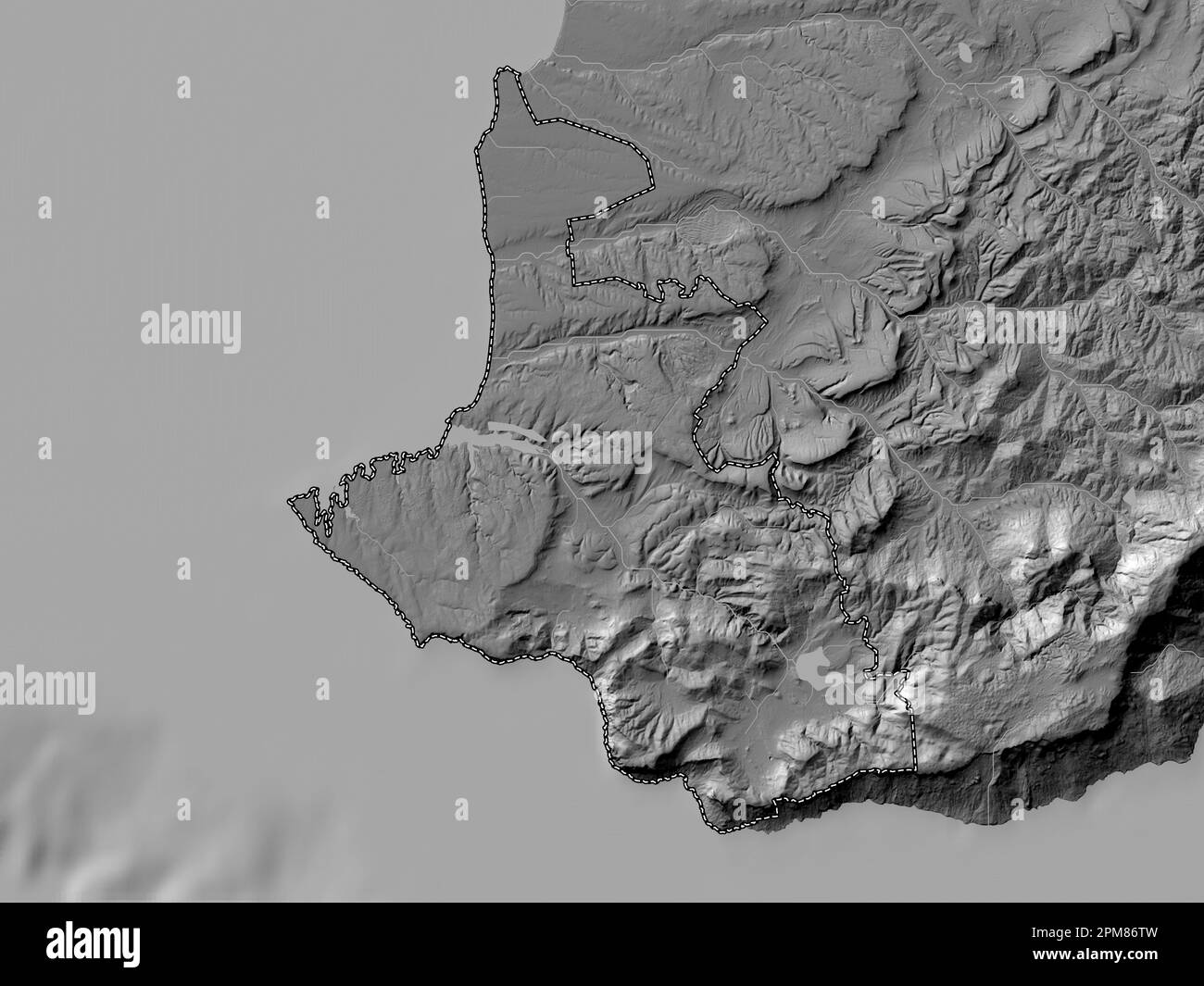 Sevastopol', autonomous republic of Ukraine. Bilevel elevation map with ...