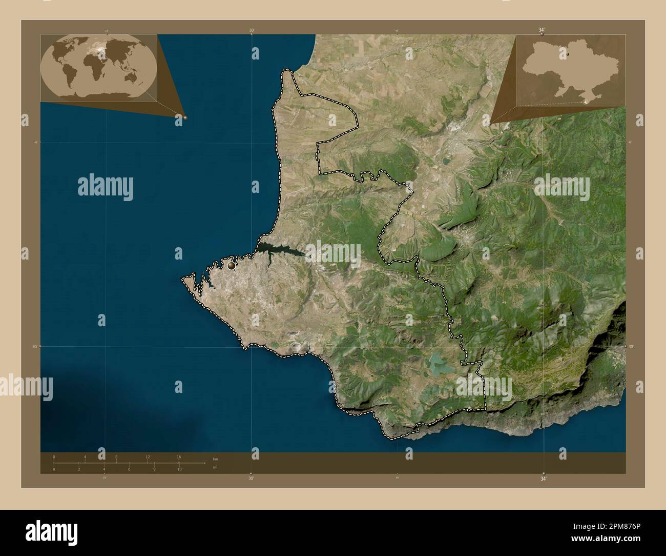 Sevastopol', autonomous republic of Ukraine. Low resolution satellite ...