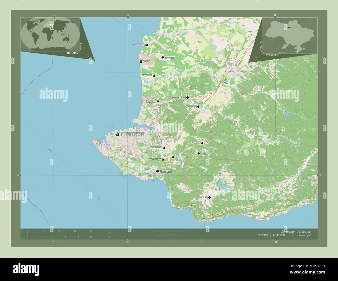 Sevastopol', autonomous republic of Ukraine. Open Street Map. Locations ...