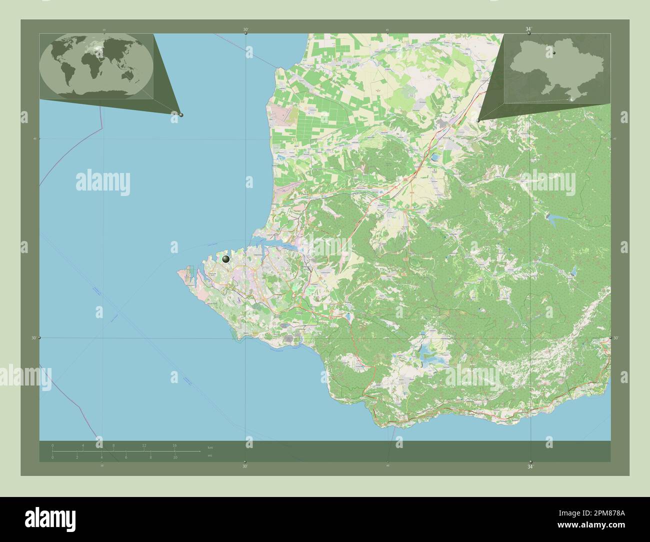 Sevastopol', autonomous republic of Ukraine. Open Street Map. Corner ...