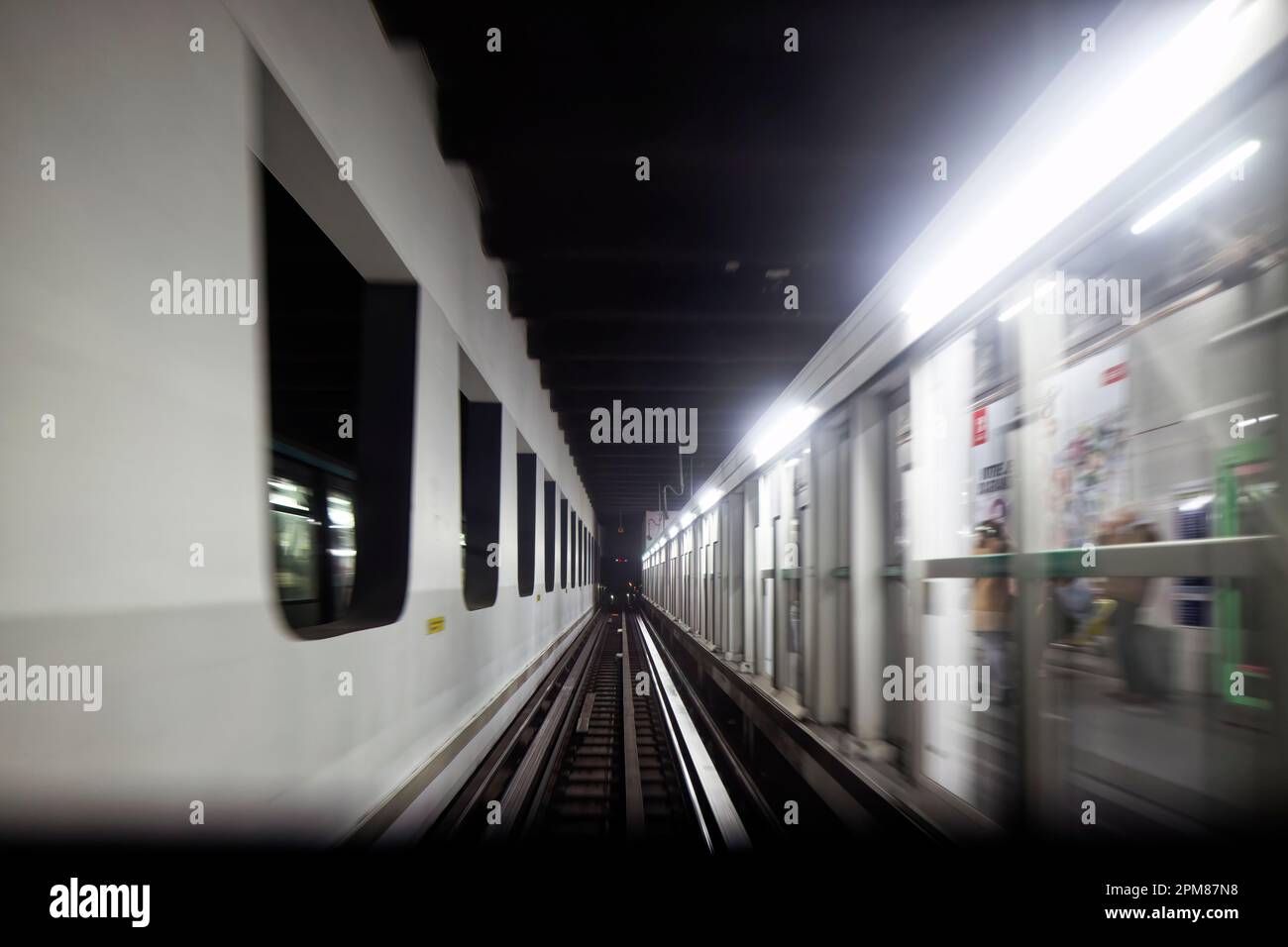 France, Paris, automatic metro line 4, driverless trains Stock Photo ...