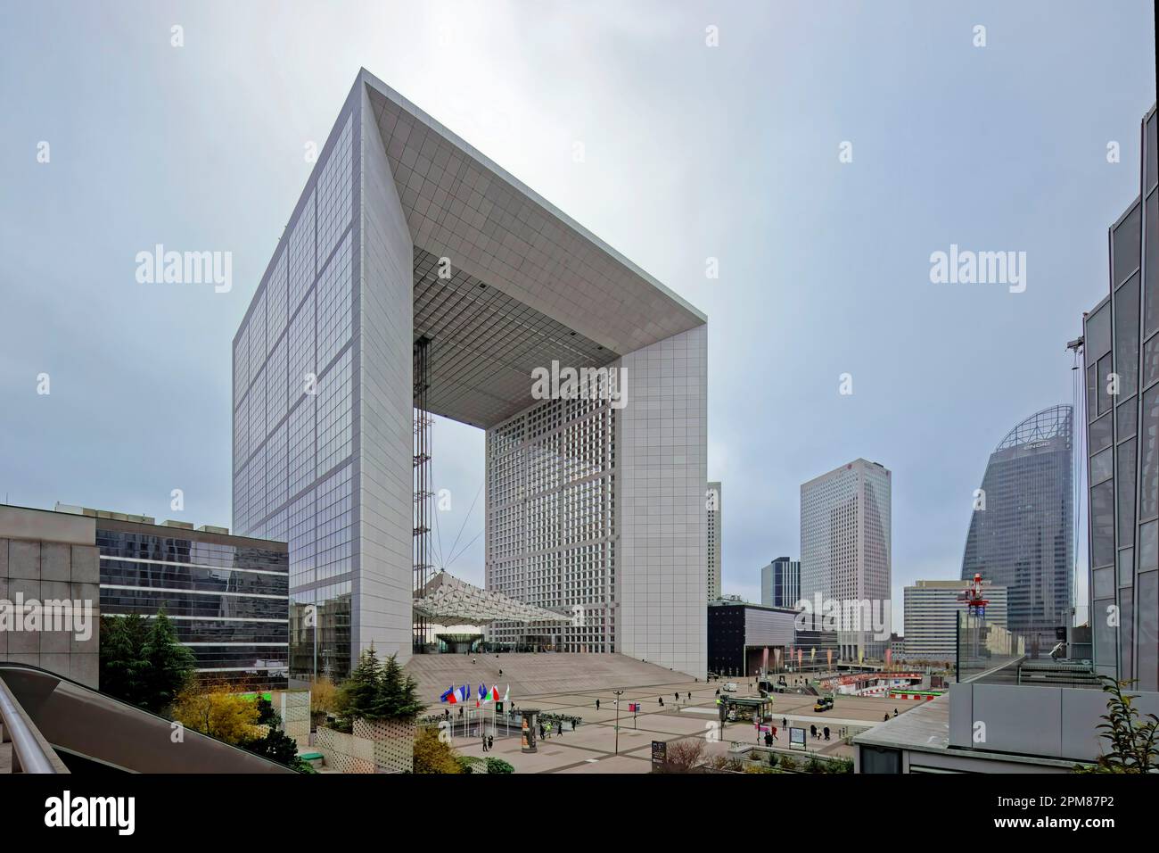 France, Hauts-de-Seine, Puteaux, La Défense district, the Grande Arche ...