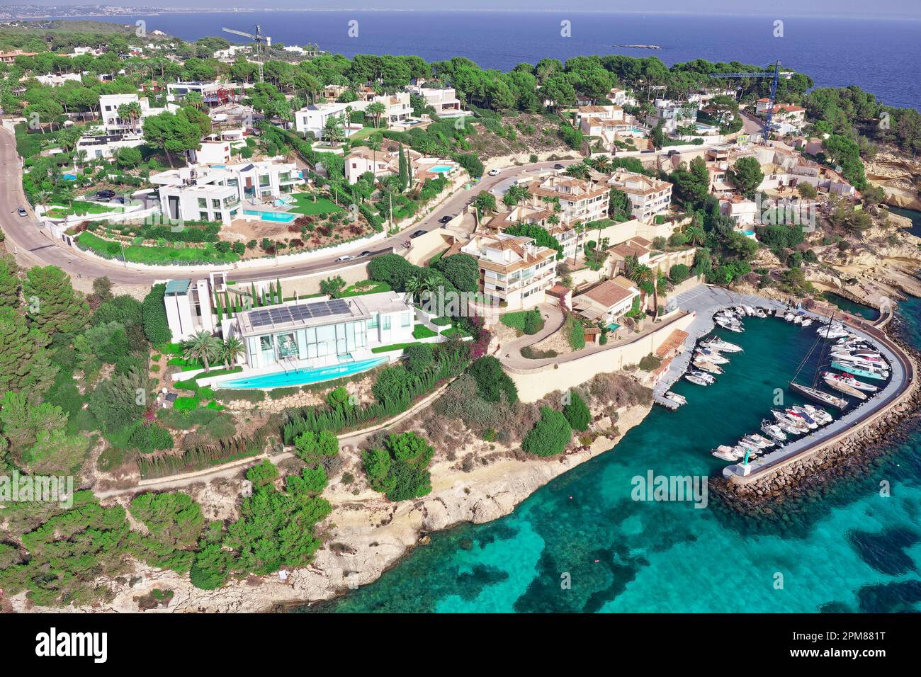 Spain, Balearic Islands, Majorca, Bay of Palma, Portals Vells, Cala ...