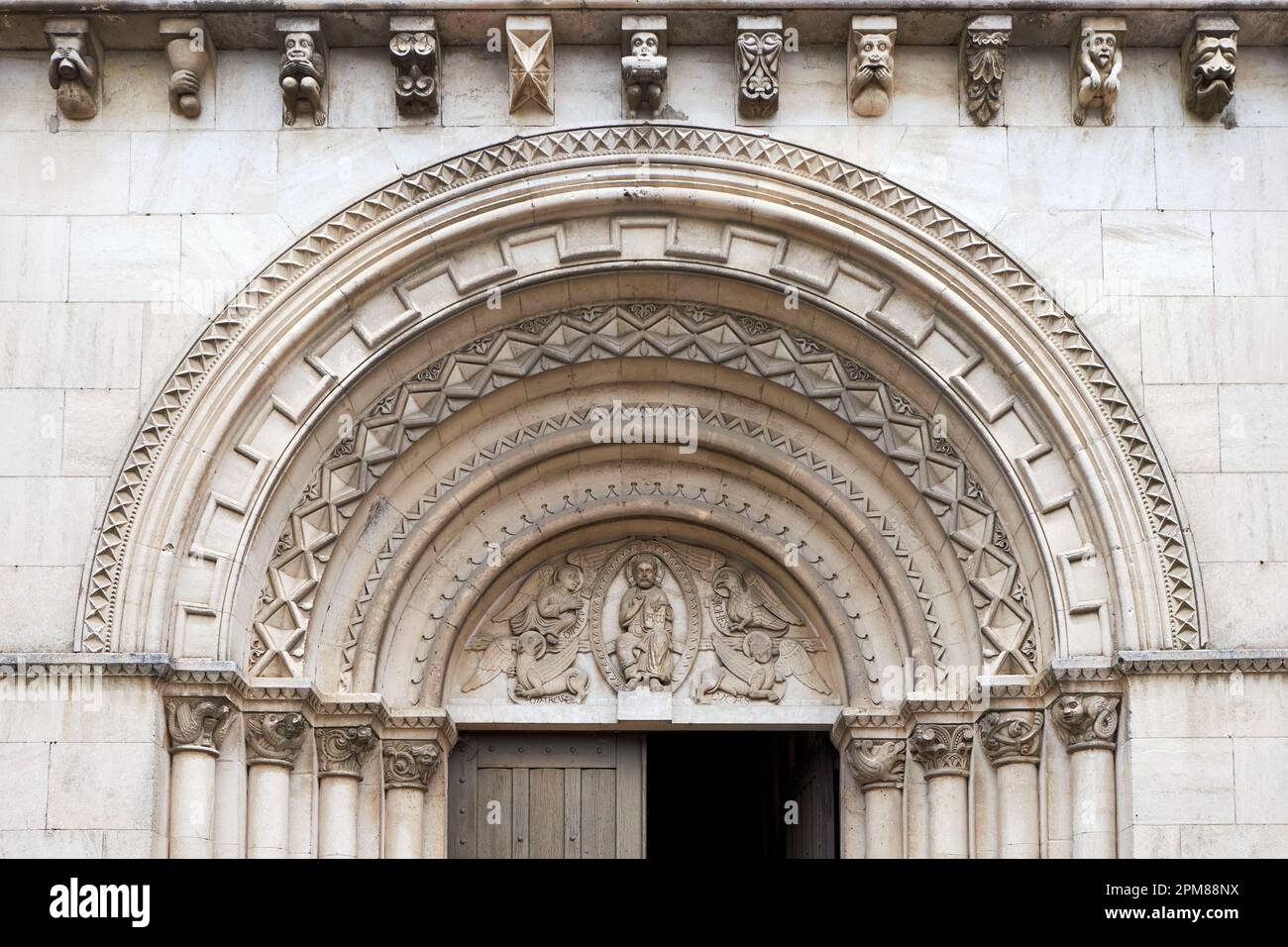 France, Mayenne, Chateau Gontier sur Mayenne, Saint Jean Baptiste ...