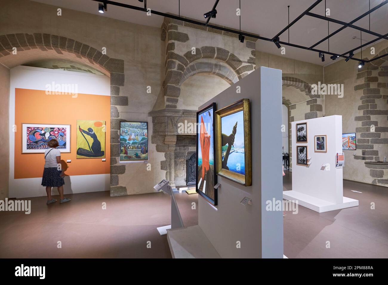 France, Mayenne, Laval, the medieval Old Castle, Naive Art Museum Stock ...