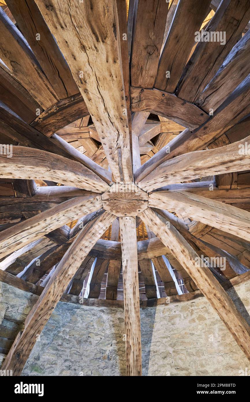 France, Mayenne, Laval, the medieval Old Castle, the framework of the ...