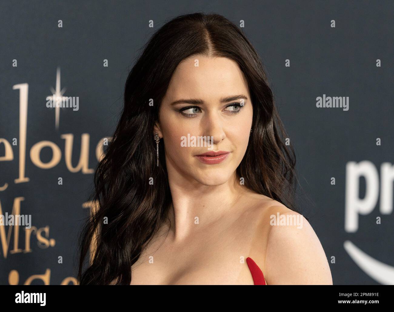 Rachel Brosnahan wearing dress by Georges Hobeika attends Amazon Prime Video's "The Marvelous ...