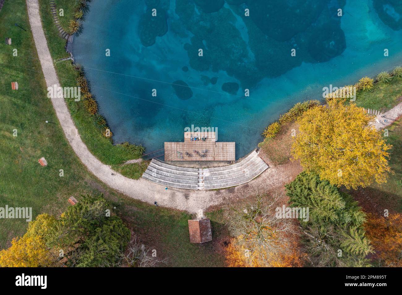 France, Haute-Savoie, Giffre valley, Morillon, Le Lac Bleu, a family ...