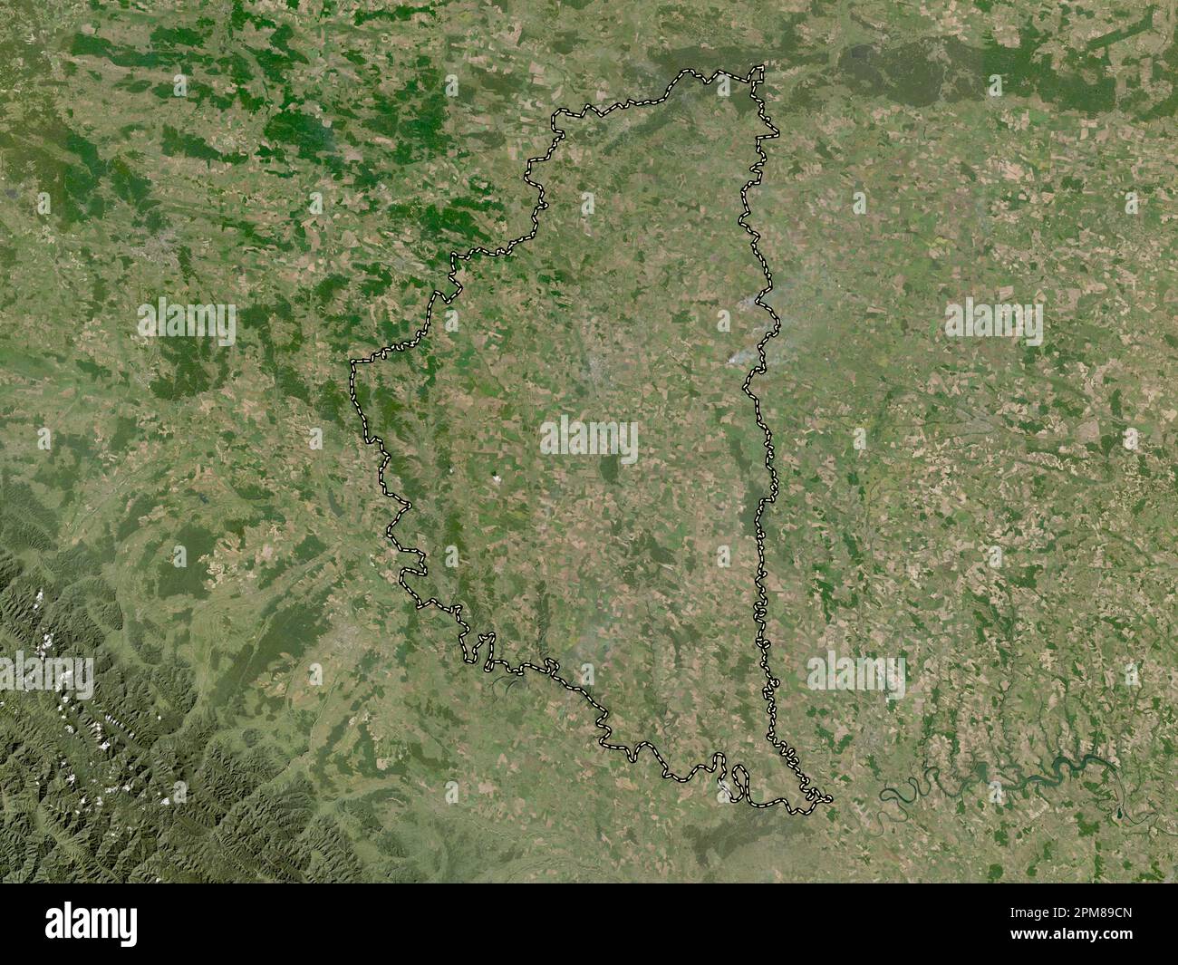 Ternopil', region of Ukraine. Low resolution satellite map Stock Photo ...