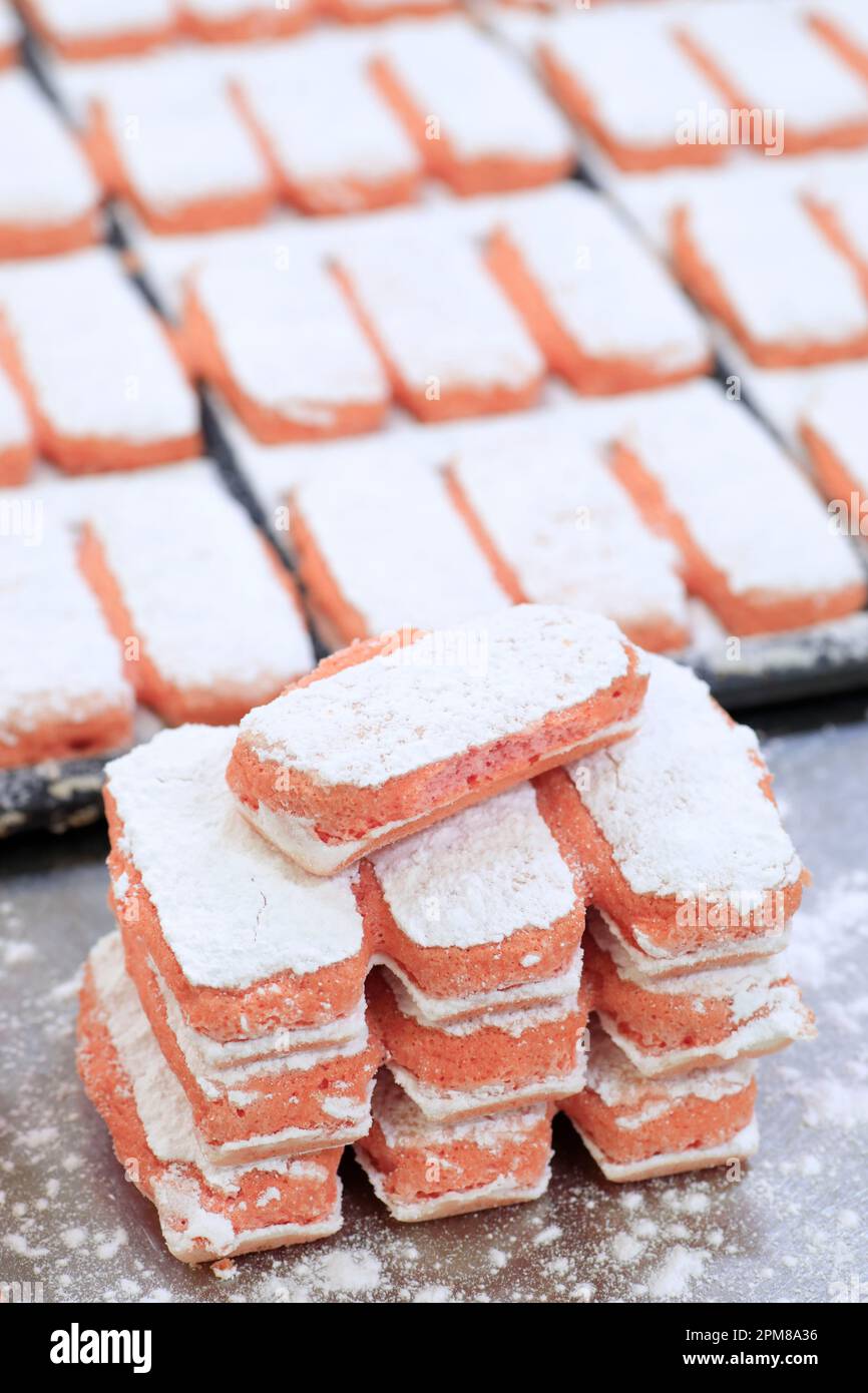 France, Marne, Reims, Maison Fossier (Living Heritage company), biscuit ...