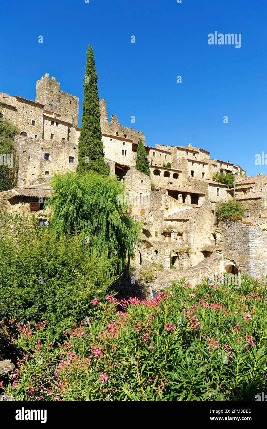 France, Ardeche, village of Saint Montan, the ruins of the feudal ...