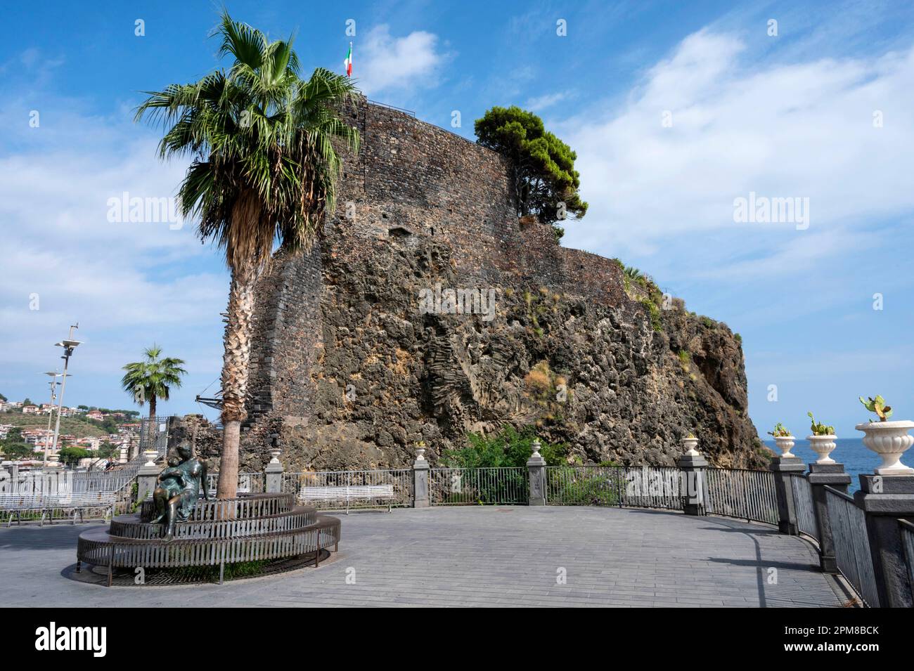 Italy, Sicily, Catane district, Aci Castello, the Norman castle Stock ...