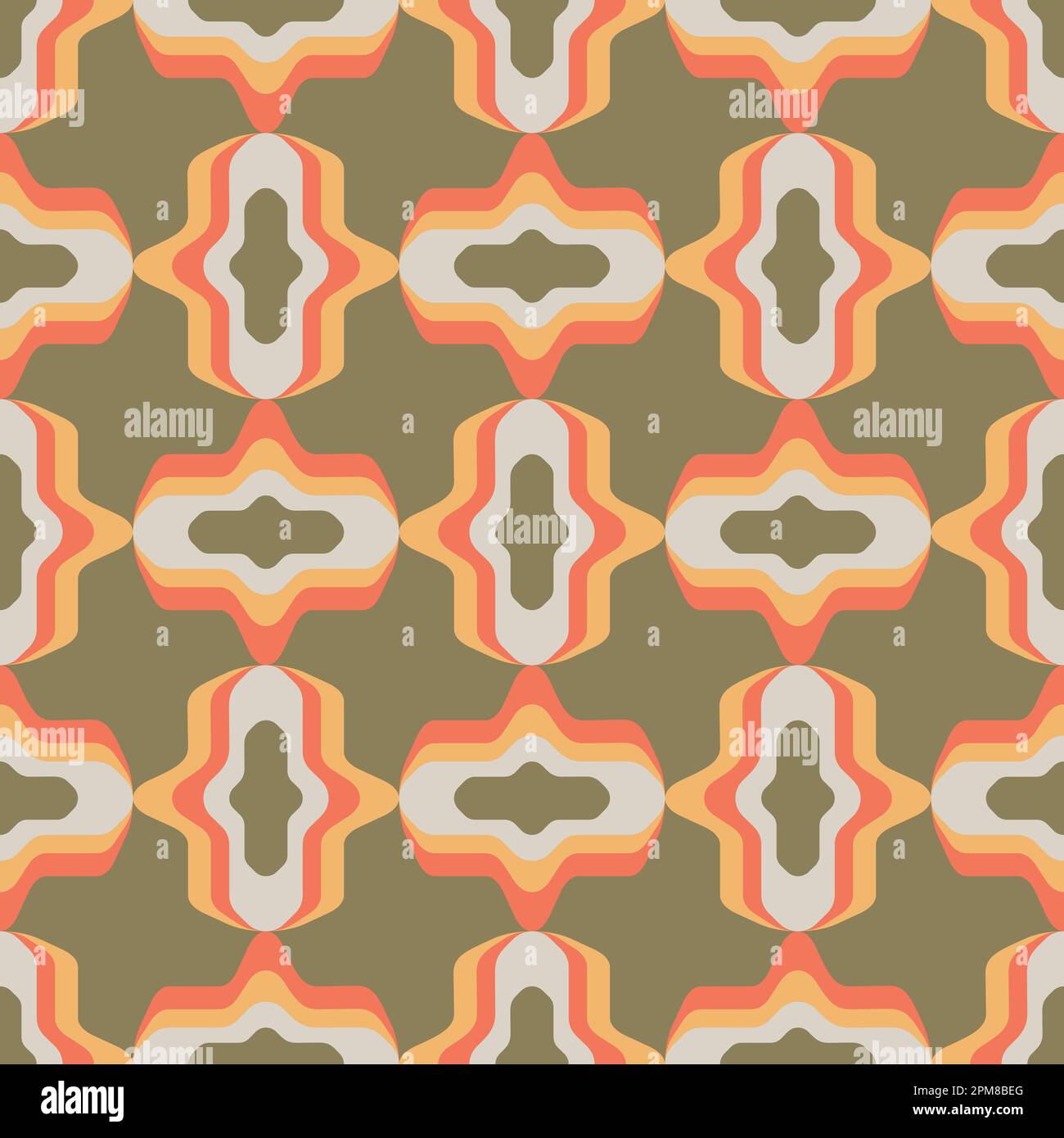 Mid century style seamless pattern. Abstract vector background. Perfect ...
