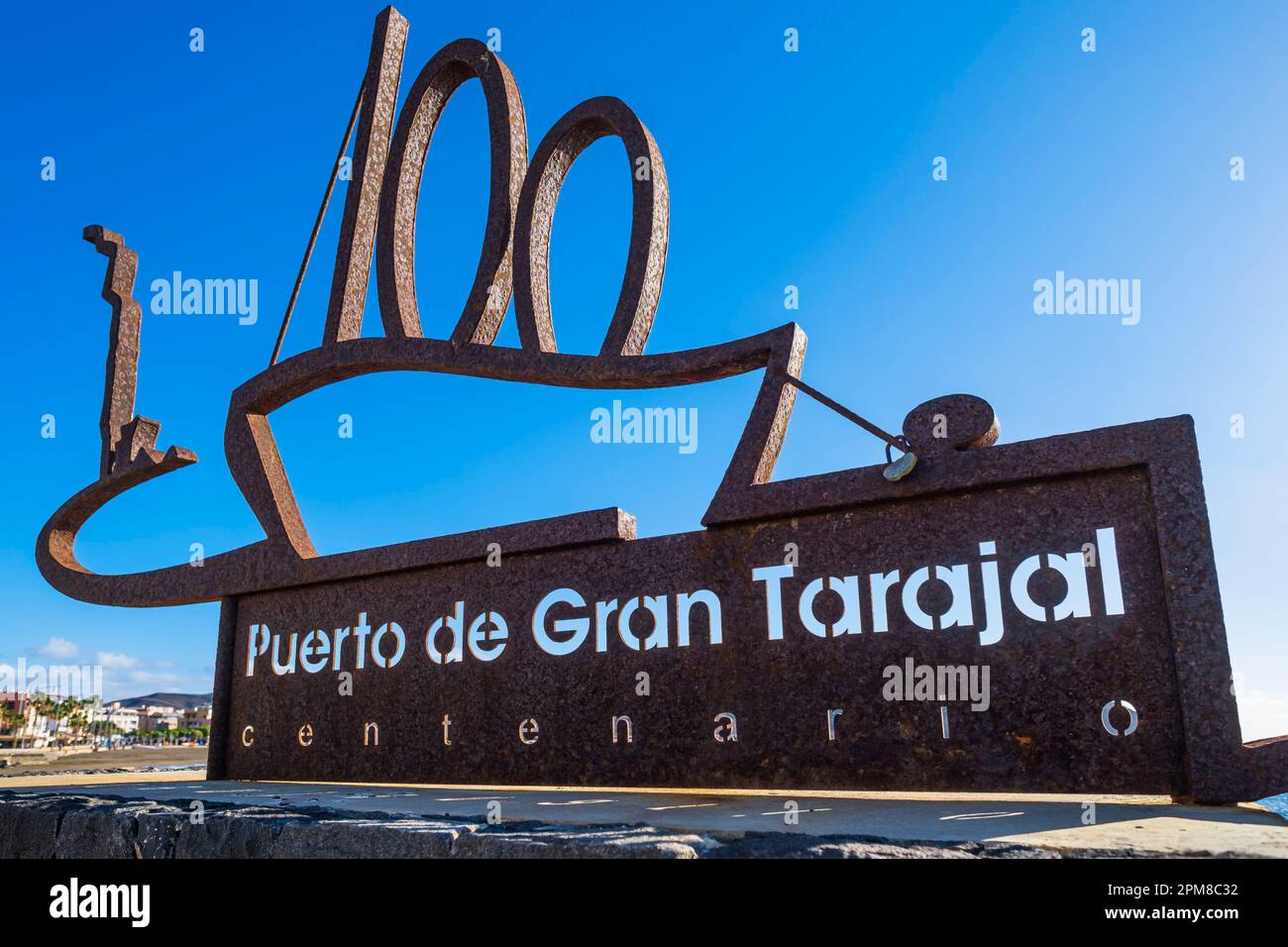 Spain, Canary Islands, Fuerteventura, municipality of Tuineje, the port ...