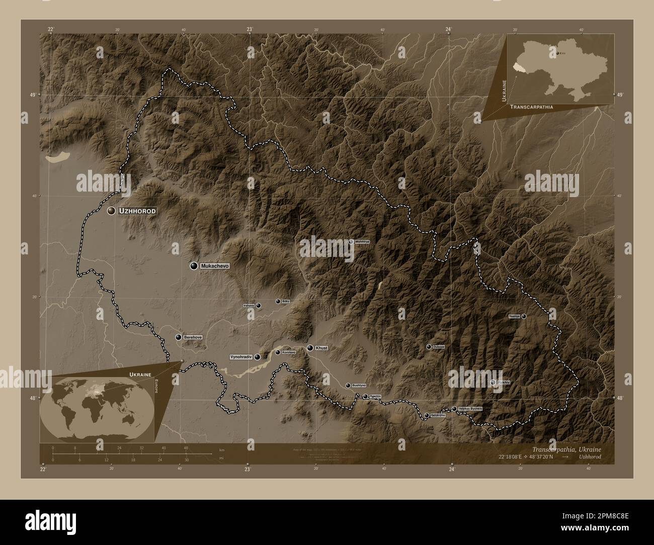 Mukachevo map hi-res stock photography and images - Alamy