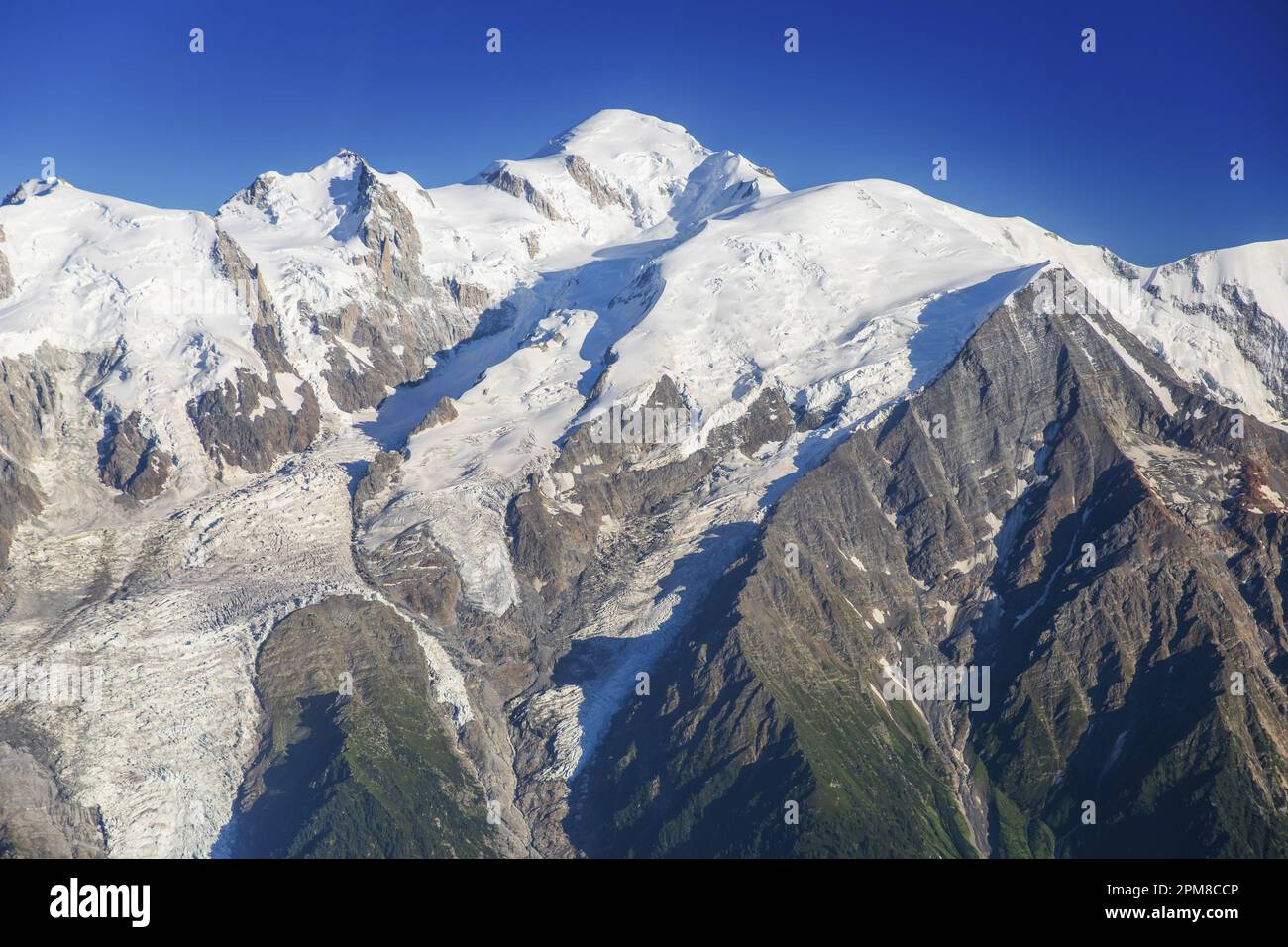 France, Haute Savoie, Mont Blanc valley, Chamonix Mont Blanc (aerial view Stock Photo - Alamy