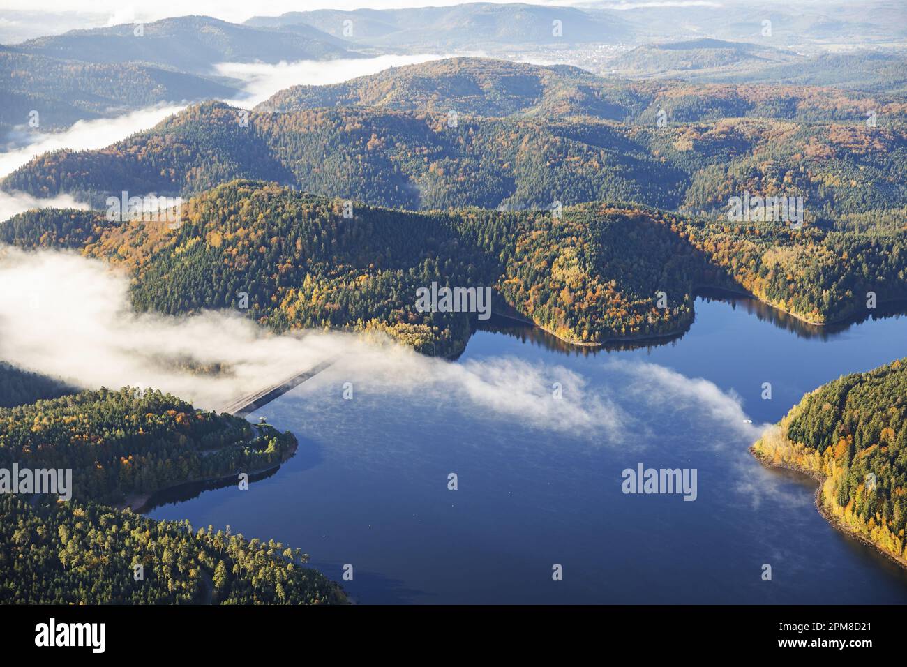 France, Meurthe et Moselle, Pierre Percee, lake of Pierre Percee near ...