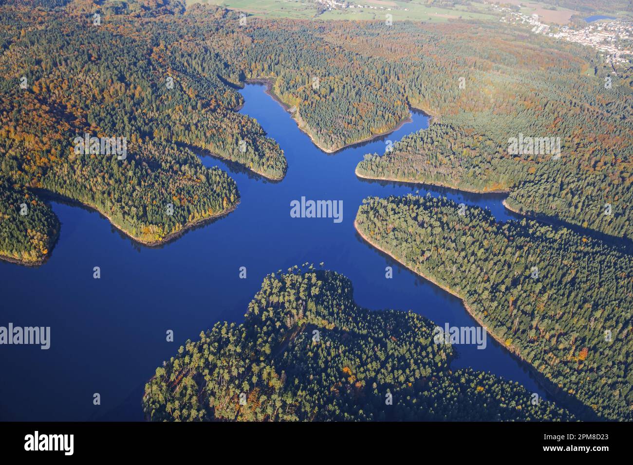 France, Meurthe et Moselle, Pierre Percee, lake of Pierre Percee near ...