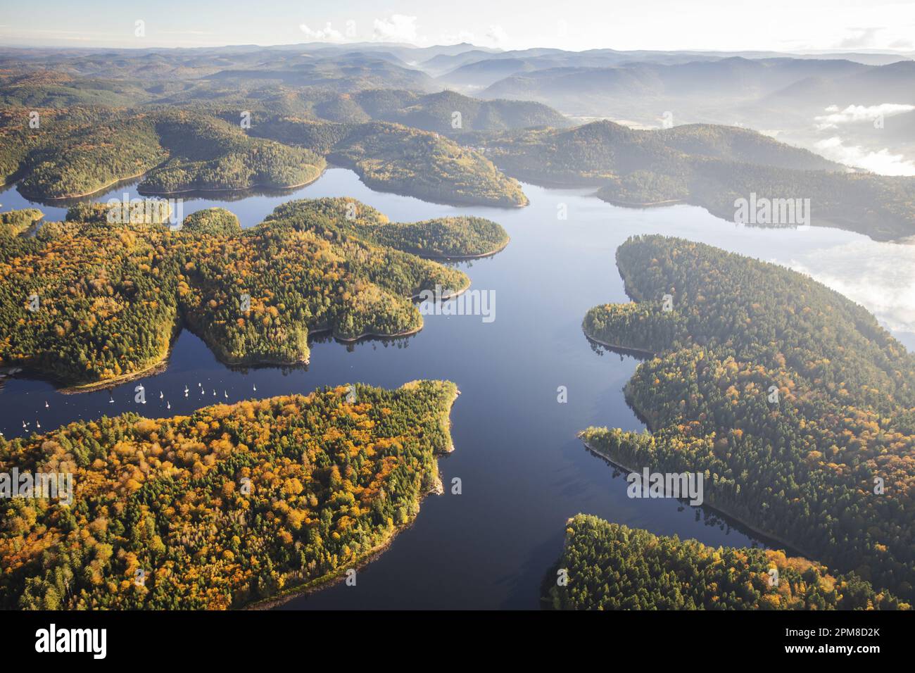 France, Meurthe et Moselle, Pierre Percee, lake of Pierre Percee near ...